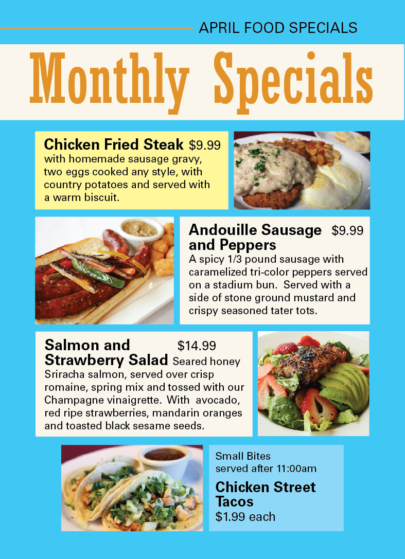 Spring into Springtime Food Specials at MacKenzie's Grille - Haggin Oaks