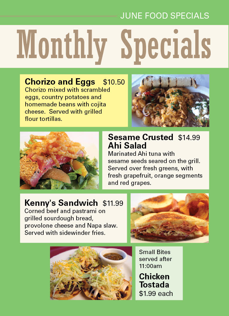MacKenzie's Grille June Food Specials - Haggin Oaks