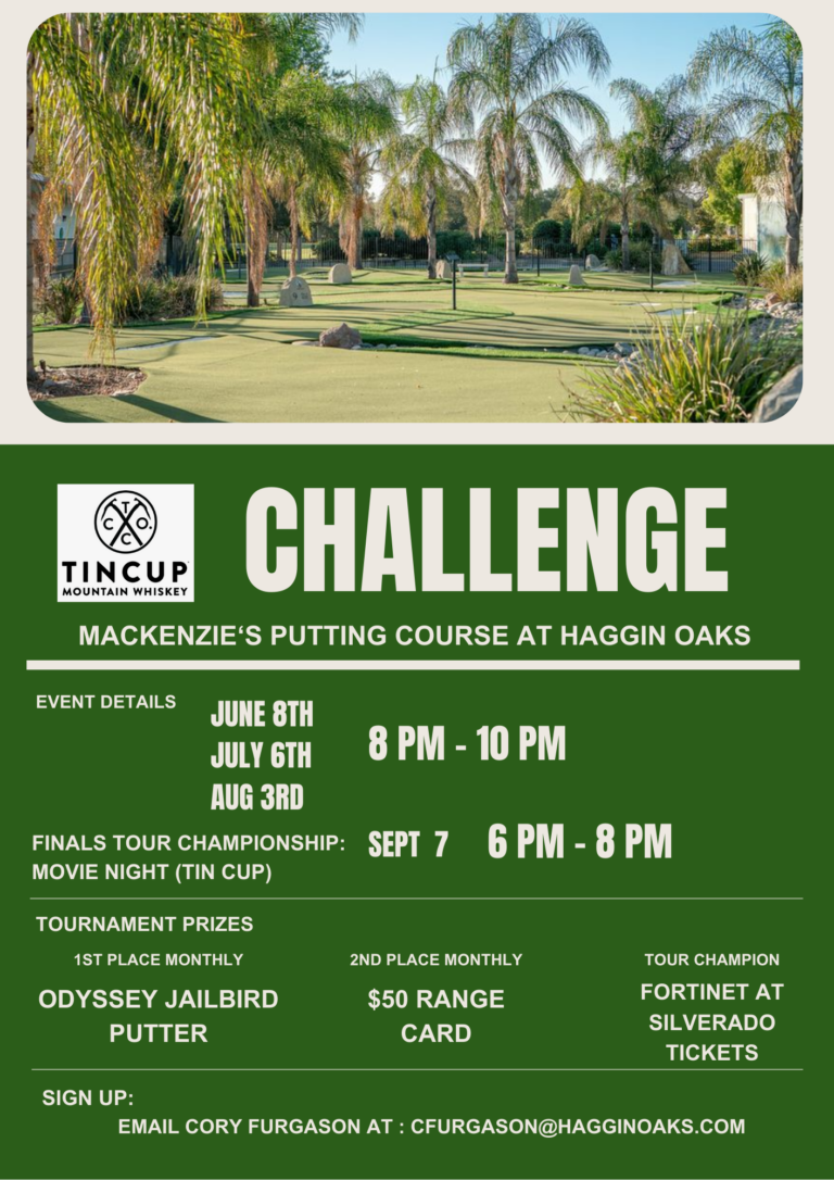 Tin Cup Putting Contest on The MacKenzie Putting Course - Haggin Oaks