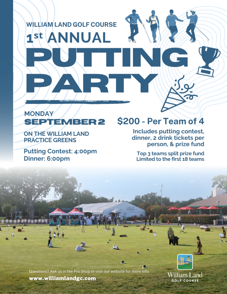 Announcing the first annual William Land Putting Party